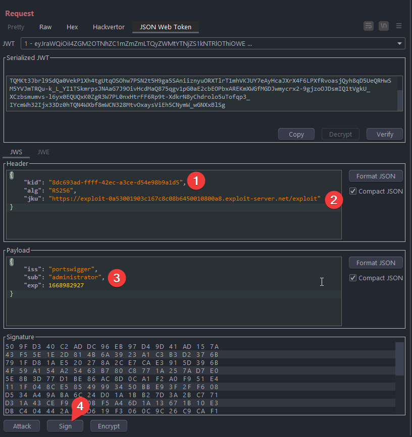 JWT Labs - PortSwigger | brsalcedom