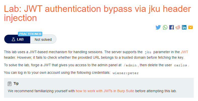 JWT Labs - PortSwigger | brsalcedom