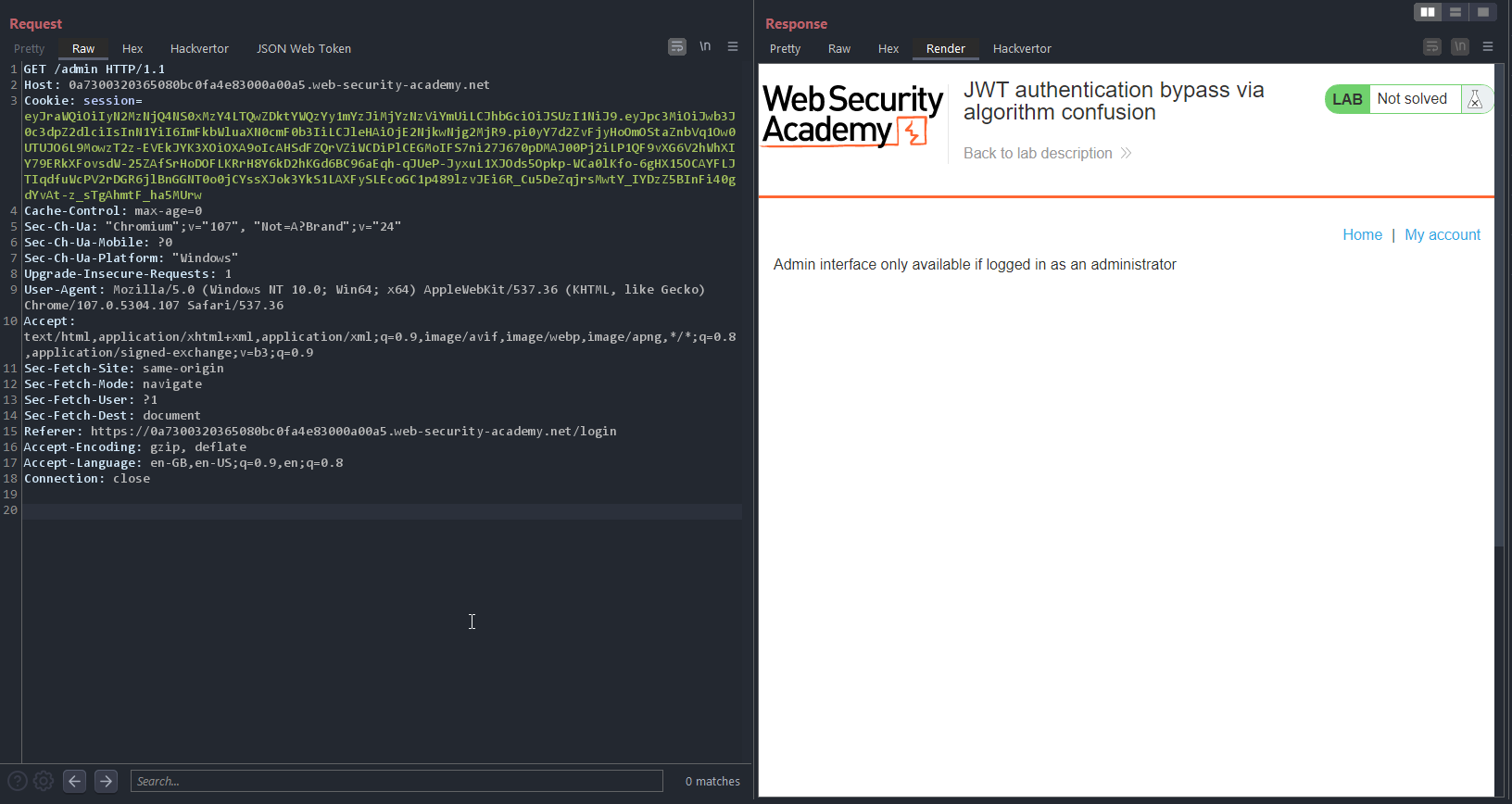 JWT Labs - PortSwigger | brsalcedom