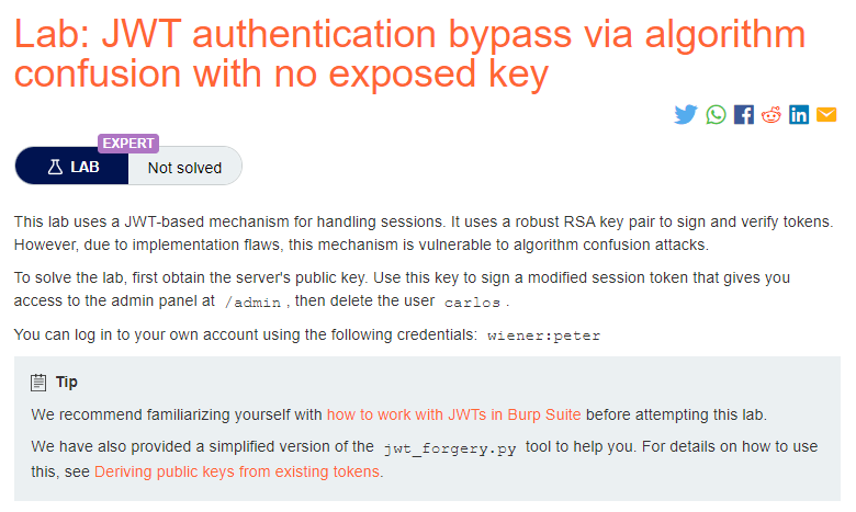 JWT Labs - PortSwigger | brsalcedom